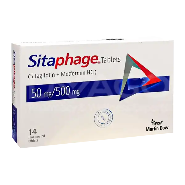 Sitaphage Tablets 50Mg/1000Mg (1 Strip = 7 Tablets) – Taabib.com