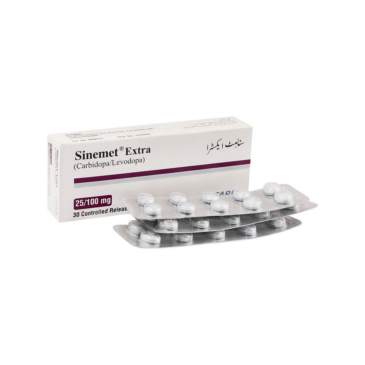Sinemet Extra Tablets 25/100Mg (1 Box = 3 Strips) (1 Strip = 10 Tablet ...