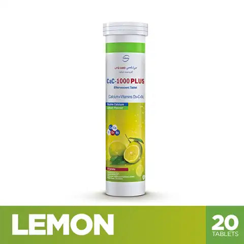 Cac 1000 Plus Effervescent Lemon Flavour Tablets (1 Bottle = 20 Tablet ...