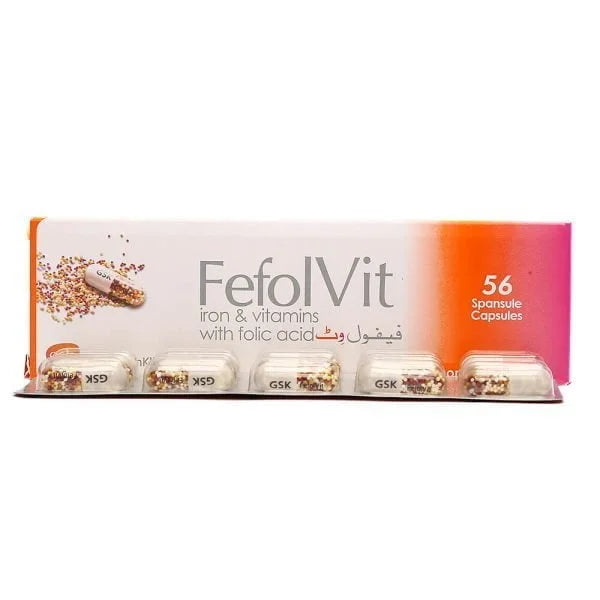 Fefolvit Capsules (1 Strip = 56 Capsules) – Taabib.com