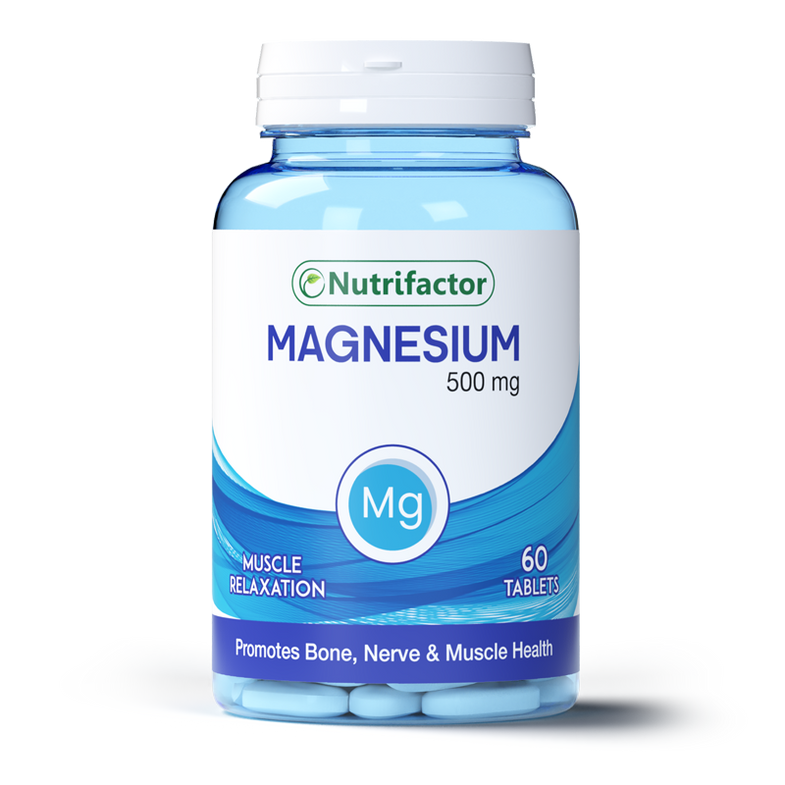 Nutrifactor Magnesium Tablets 500Mg (1 Bottle = 60 Tablets) – Taabib.com