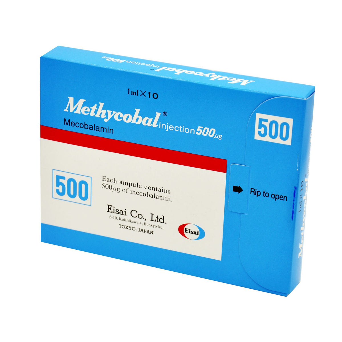 Methycobal Injection 500Mcg (1 Box = 10 Ampoules) – Taabib.com