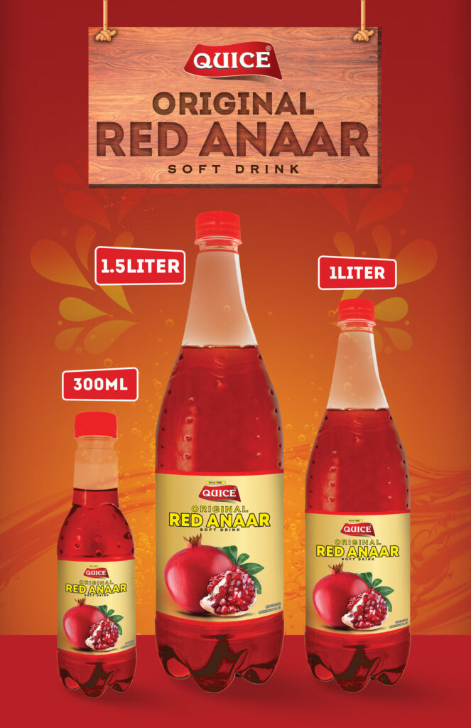 Quice Red Anaar Carbonated Soft Drink 300Ml – Taabib.com