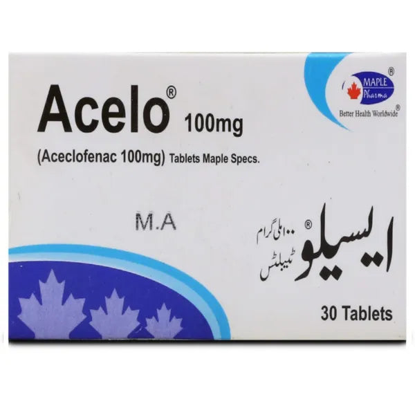 Acelo Tablets 100Mg (1 Box = 3 Strips) (1 Strip = 10 Tablets) – Taabib.com