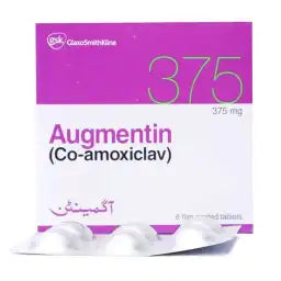 Augmentin Tablets 375Mg (1 Box = 1 Strip)(1 Strip = 6 Tablets) – Taabib.com