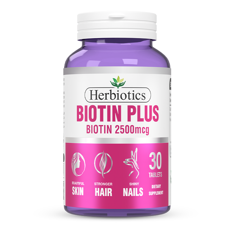 Herbiotics Biotin Plus Tablets 2500Mg (1 Bottle = 30 Tablets) – Taabib.com