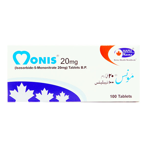 Monis Tablets 20Mg (1 Box = 10 Strips) (1 Strip = 10 Tablets) – Taabib.com